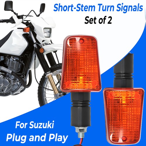 Short-Stem Turn Signals For Suzuki DR350 DR650 DR 125 200 250 350 GSXR ...