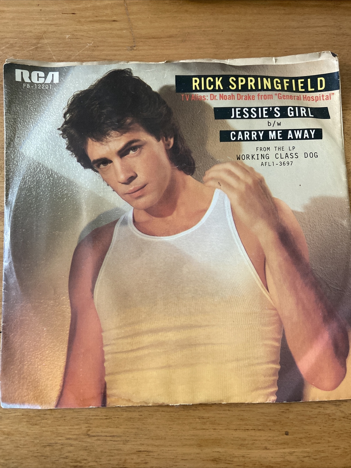 Rick Springfield:Jessie's Girl / Carry Me Away Pic Sleeve 45 RPM 7 ...