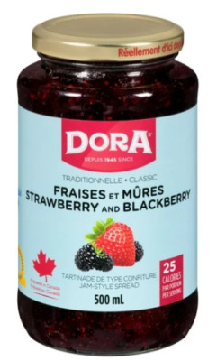 Dora Strawberry and Blackberry Light Jam Spread with Pectin, 500mL | eBay