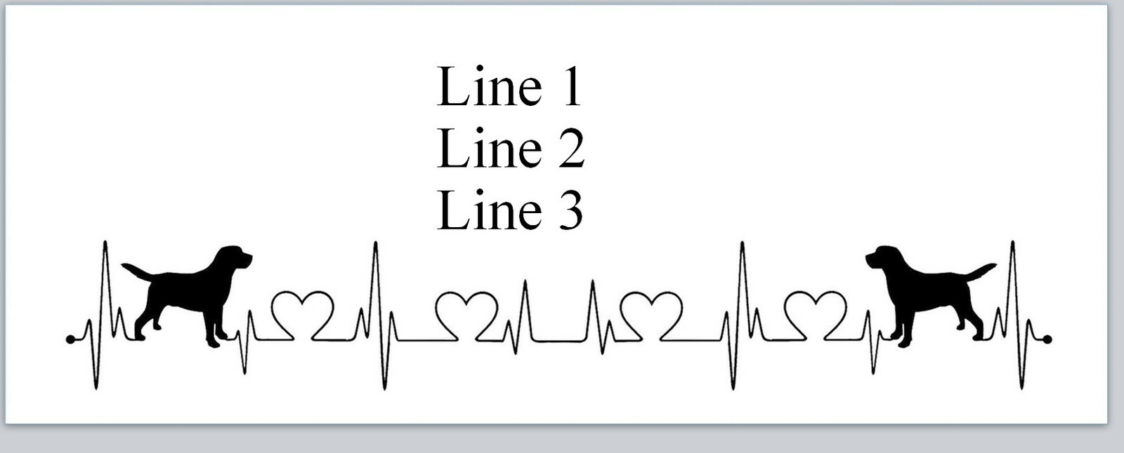 Personalized Address Labels EKG Dogs Hearts (p 839) | eBay