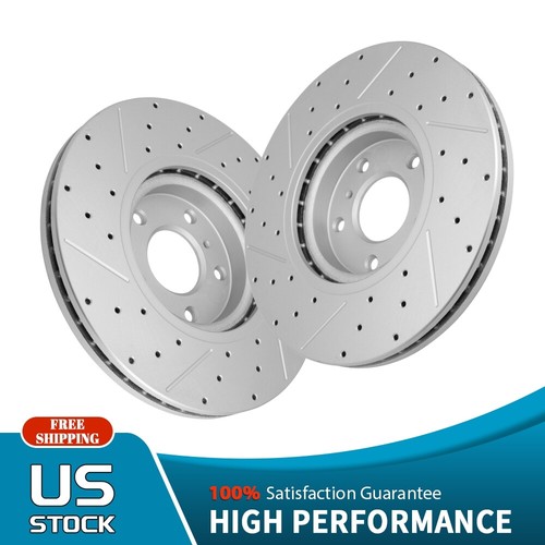 Front Drilled Brake Rotors for Infiniti G35 G37 M35 M37 Nissan Murano ...