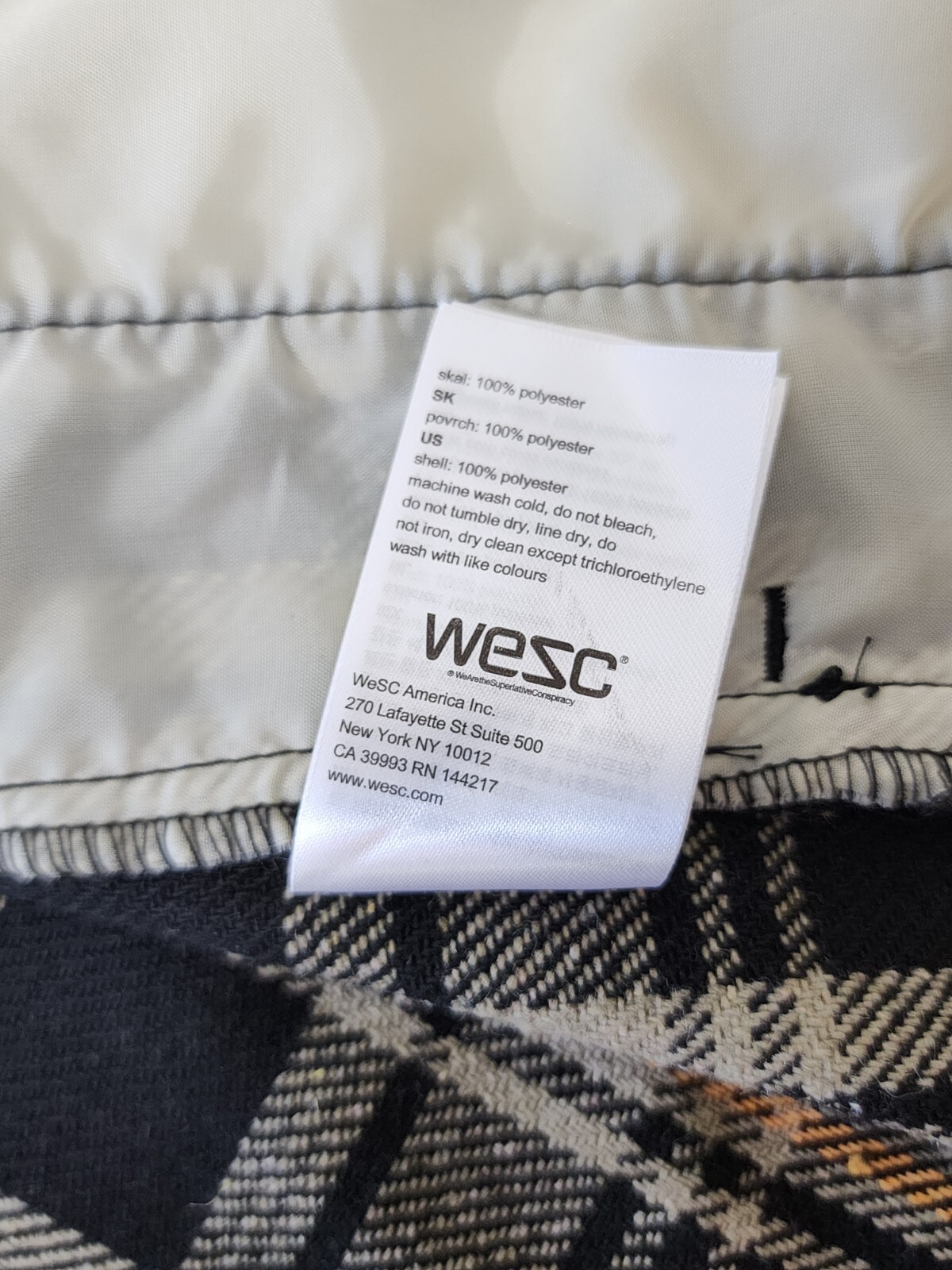 WESC Liam Flannel Shirt Jacket Mens Medium Womens Large Red Tan Sherpa ...