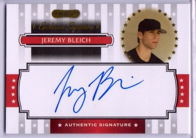 2008 Razor Signature Series Exclusives Autographs #ES19 Jeremy Bleich ...