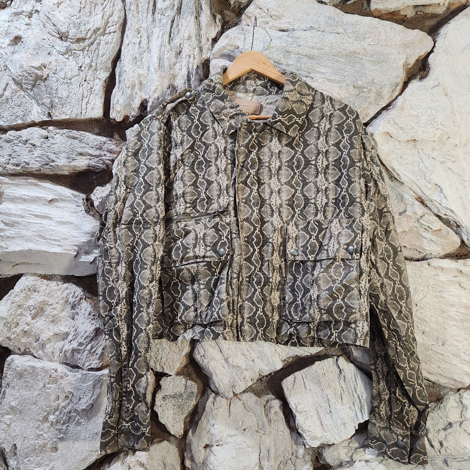 Blank NYC Faux Snake Skin Light Weight Jacket Full Zi… - Gem