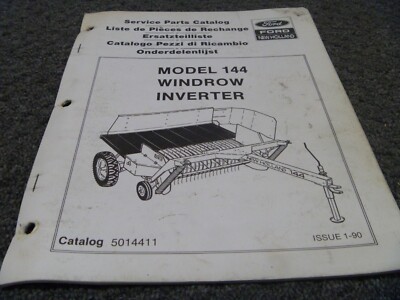 Ford New Holland 144 Windrow Inverter Parts Catalog Manual #5014411 xz ...