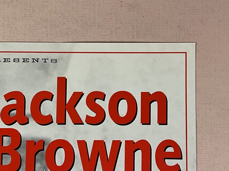 Jackson Browne in London Concert Poster Looking East Tour 1996 Royal ...