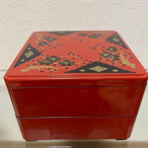 Jubako Bento Box Japanese Red lacquerware jubako style design | eBay
