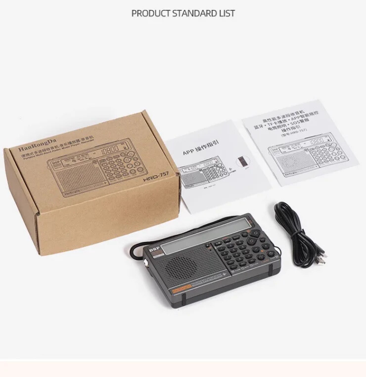 HanRongDa HRD-757 Portable Full Band Radio Bluetooth TF Card Play APP ...