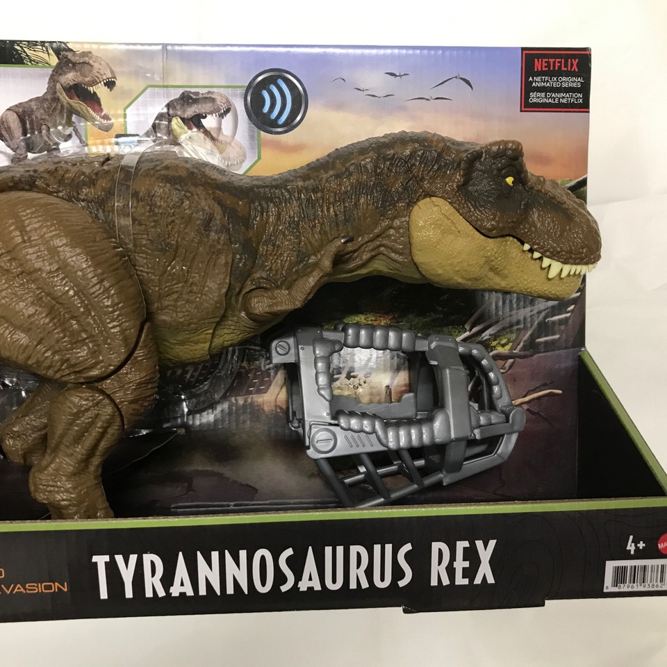 Jurassic World Tyrannosaurus Rex Stomp & Escape Dinosaur 21 Inch Long T ...