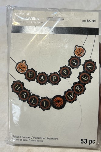 Recollections Halloween Banner Kit Hanging 53 Pieces Confetti Sequins ...