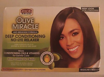 African Pride Olive Miracle Deep Conditioning No Lye Relaxer Anti ...
