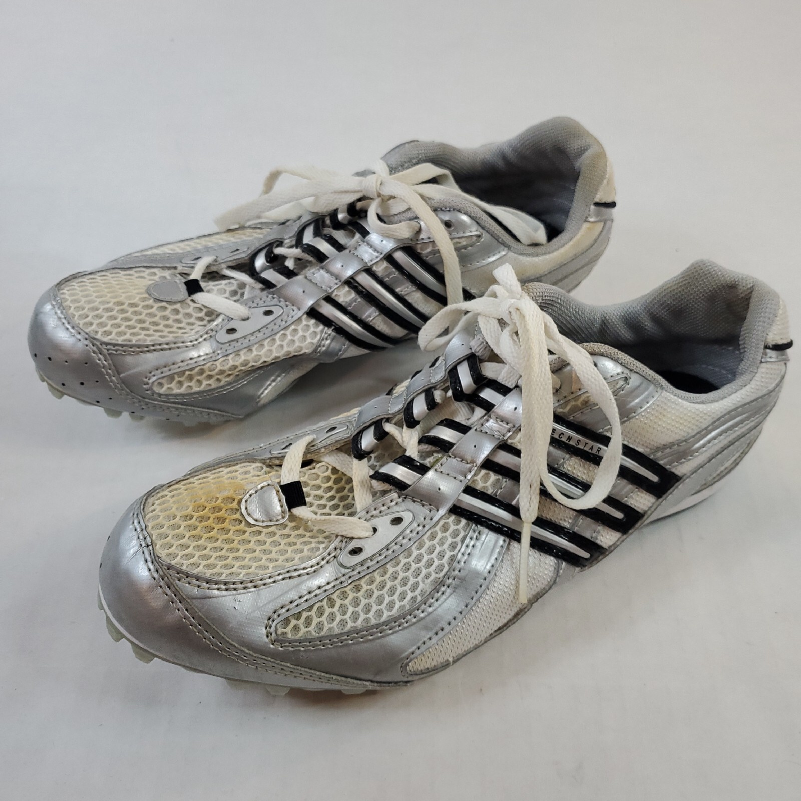 Adidas Mens Titan Techstar Track Shoes White 553814 T… - Gem