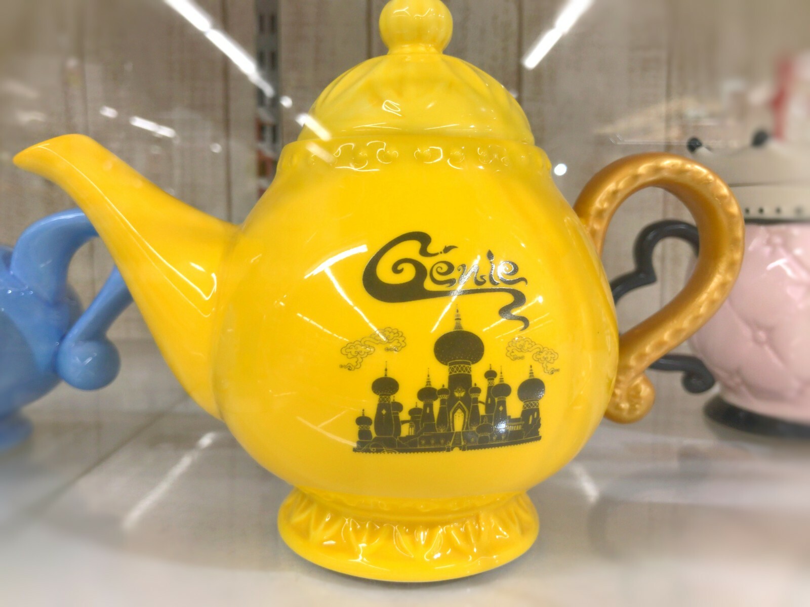 New Disney Aladdin The Genie Teapot Tea Pot 475ml Yellow SAN3627 Gift ...