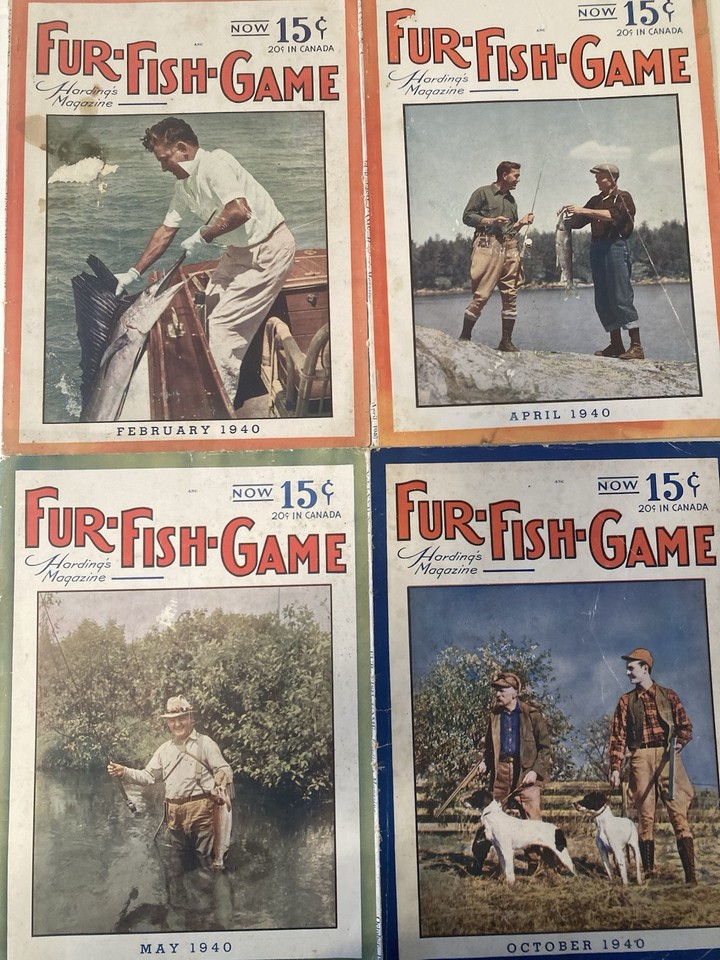 Fur Fish Game 4 Copies 1940 Trapping Hunting Fish Very Nice Condition ...