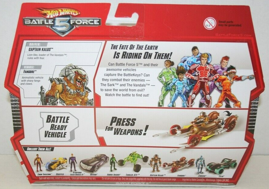 HOT WHEELS car BATTLE FORCE 5 five CAPTAIN KALUS action figure vehicle ...