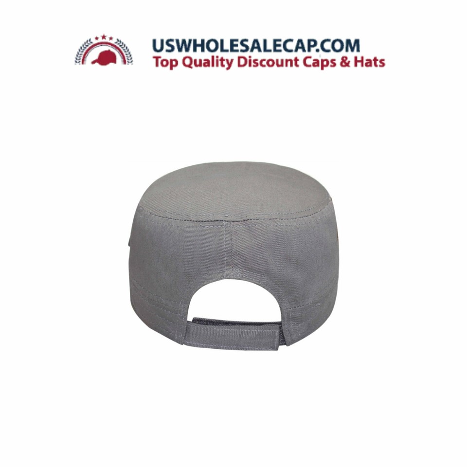Plain Distressed Military Patrol Cadet Castro Baseball Cap Hat with ...