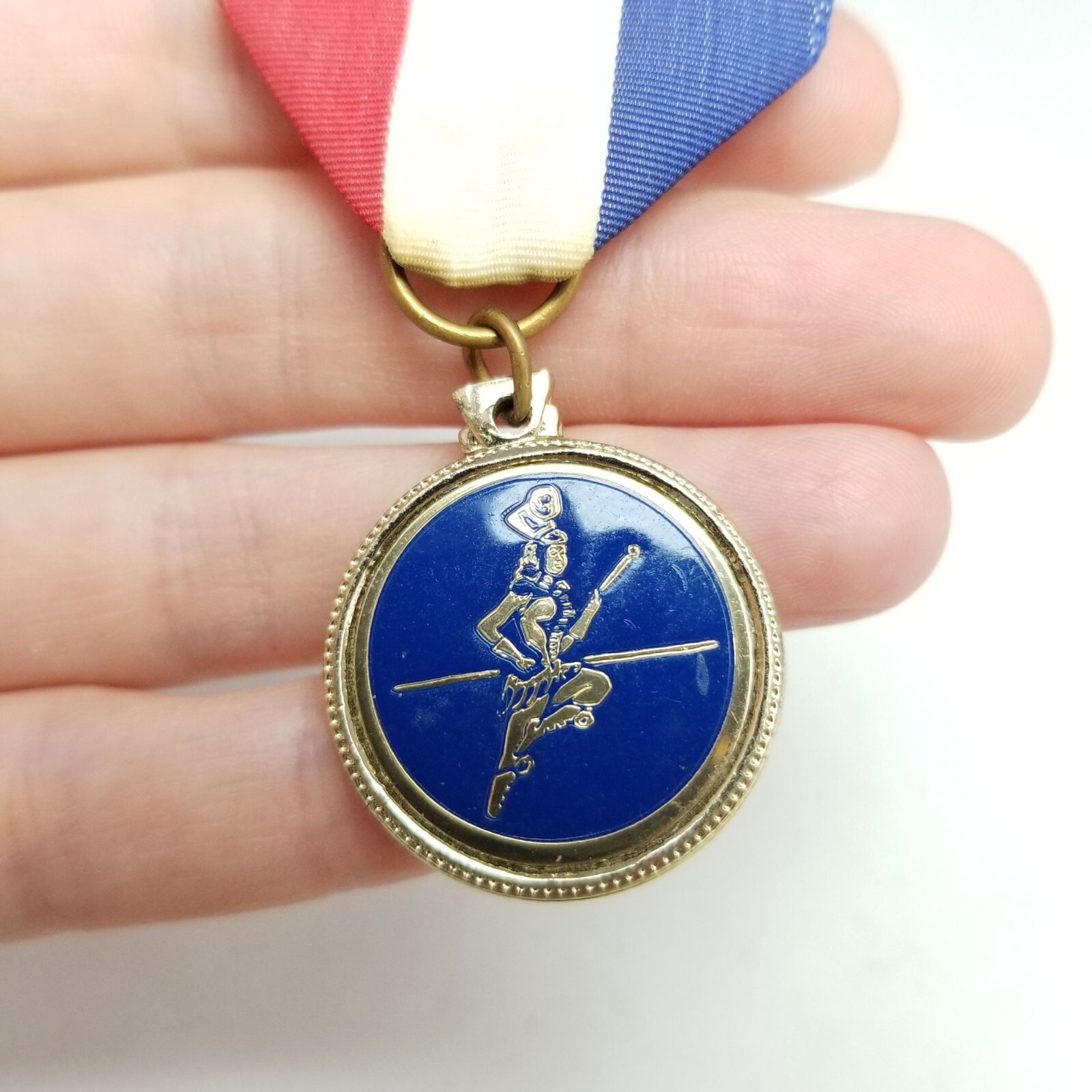 Vintage Baton Twirling Marching Band Ribbon Brooch, P… - Gem