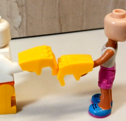 New LEGO Hands BIG GLOVES Bright Yellow Xtreme Gardening Fist Bump Fits ...