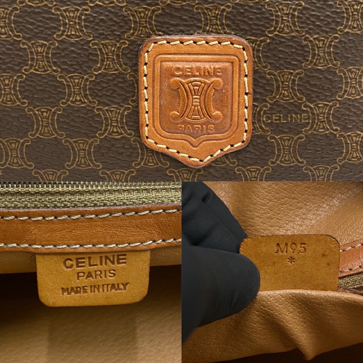 Celine Vintage Macadam Blason Triomphe Pattern Logo L… - Gem