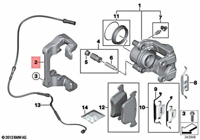 Genuine BMW F20 F21 F30 F31 F32 F33 F34 F36 118dX 118i BRAKE CARRIE ...