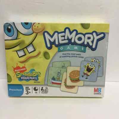 Nickelodeon Spongebob Squarepants Memory Game 2008 Edition NEW MB GAMES ...