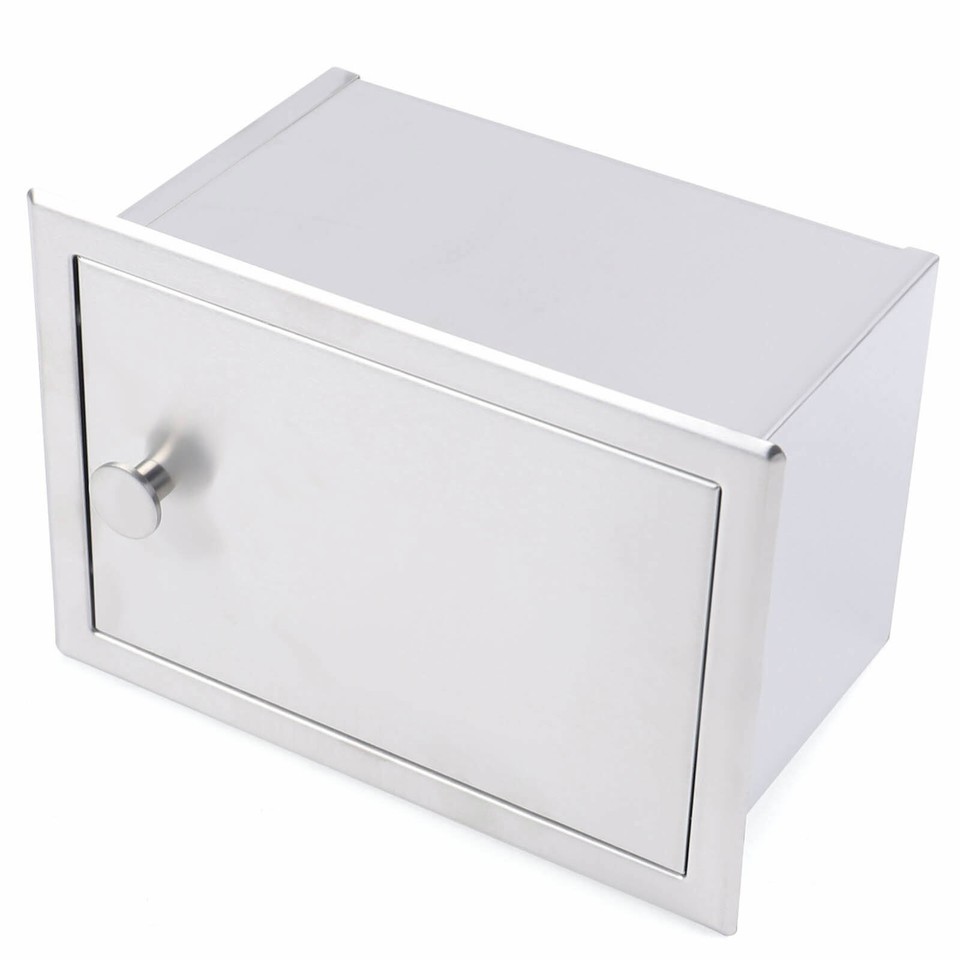 Concealed Tissue Stand Wall Mount Bathroom Stainless Steel Toilet Paper ...