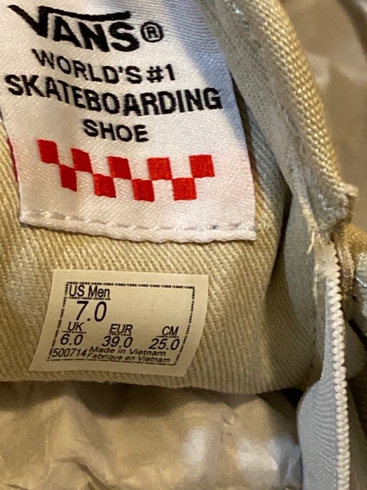 VANS Skate Chima 2 Ferguson Skate Shoe Oatmeal & Gum Men's Size 7 US ...