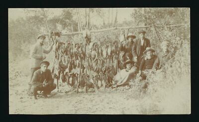 Hunting near Edmonton Alberta Seven hunters pose with their catch Old ...