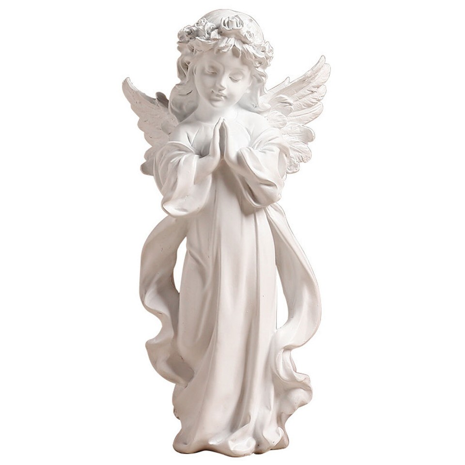 Praying Angel Figurine Resin Desktop Angel Decor European Style Home ...