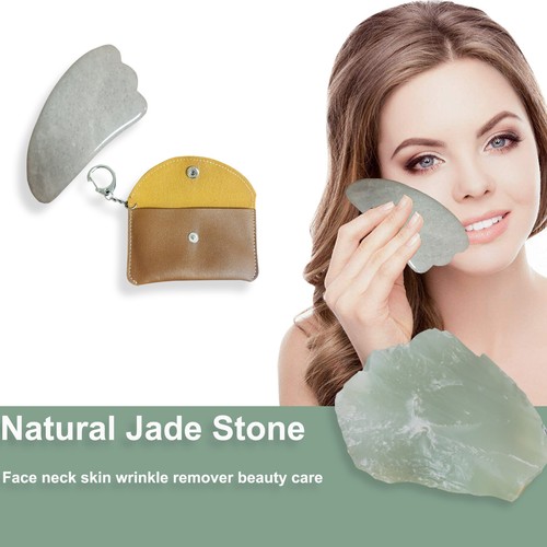 Natural Jade Stone Gua Sha Board Facial Massager Skin Lifting Scraping ...