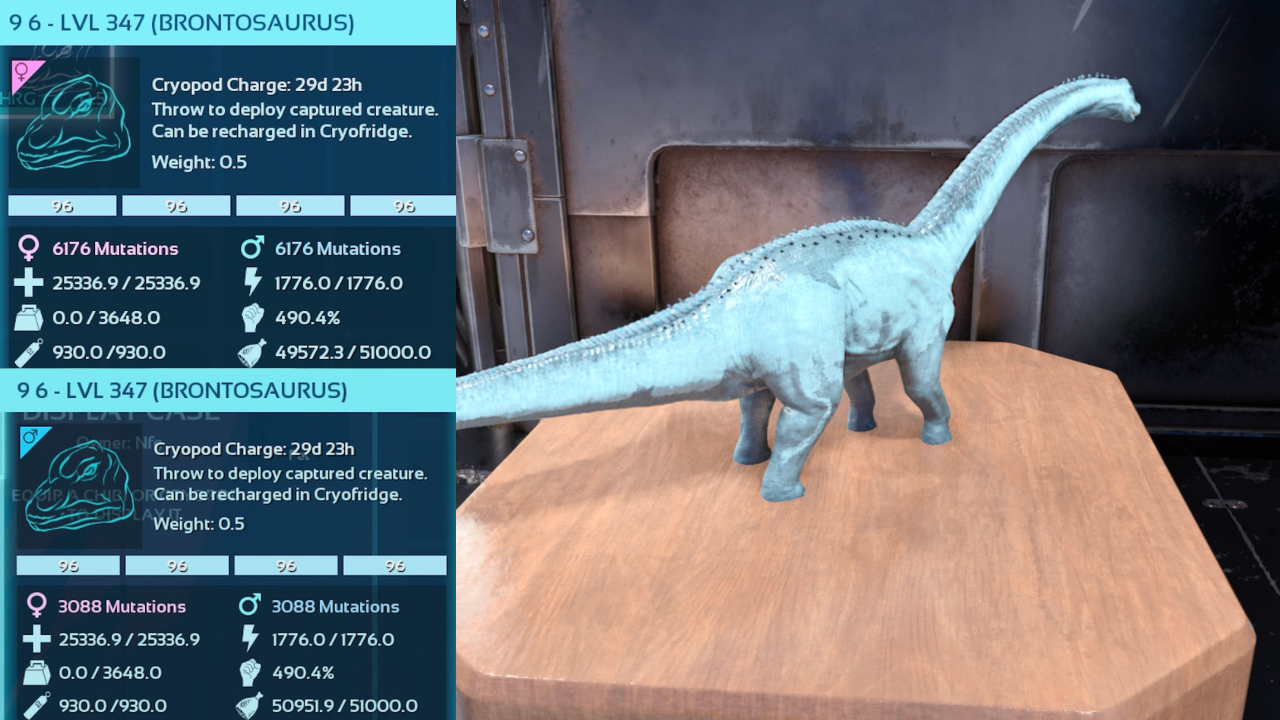 Ark Survival Ascended pve 2 High Stat Glacial Bronto Egg PC/XBOX/PS5 | eBay