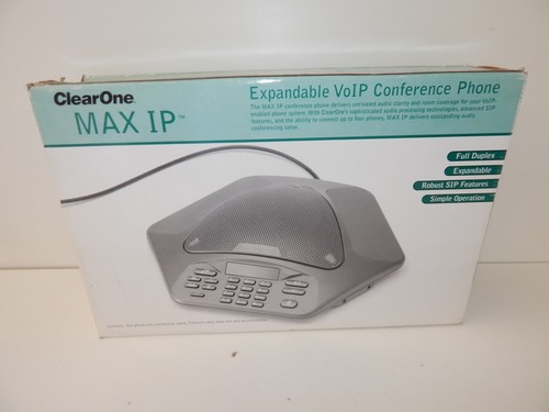 ^^ Clear One MAX IP Expandable VOIP Conference Phone 910-158-301-NEW ...