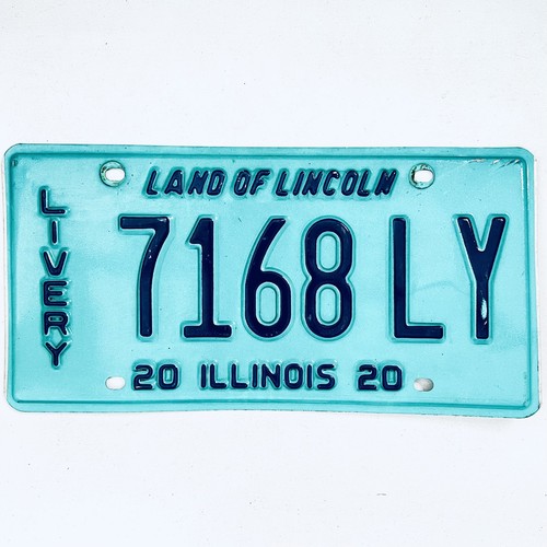 2020 United States Illinois Land of Lincoln Livery License Plate 7168 ...