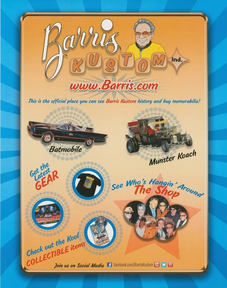 George Barris SIGNED Batman Batmobile Photo / Adam West & Burt Ward TV ...