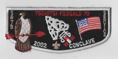 2002 Tsoiotsi Tsogalii Lodge 70 Flap Old North State Council WHITE Bdr ...