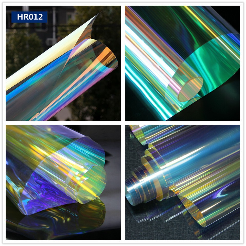 Dichroic Blue Building Film Window Foil Rainbow Color Home Glass ...
