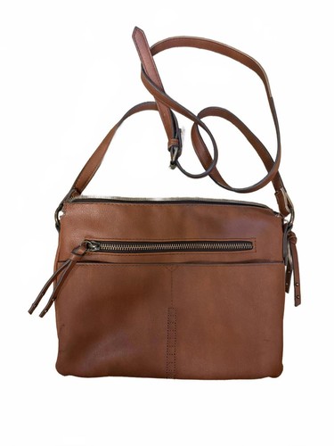 Ana A New Approach Purse Crossbody Strap Brown Handbag Faux Pebbled ...