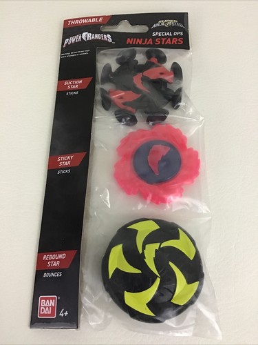 Power Rangers Special Ops Ninja Stars Suction Sticky Rebound Bandai ...