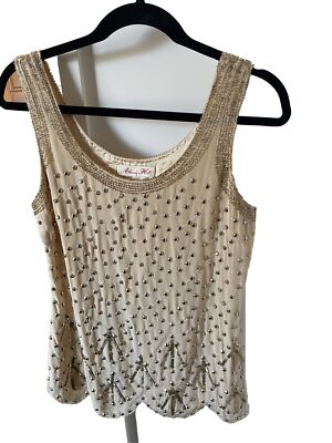 Alannah Hill Sz 8 My Shining Stars beaded singlet cam 100% SILK | eBay ...