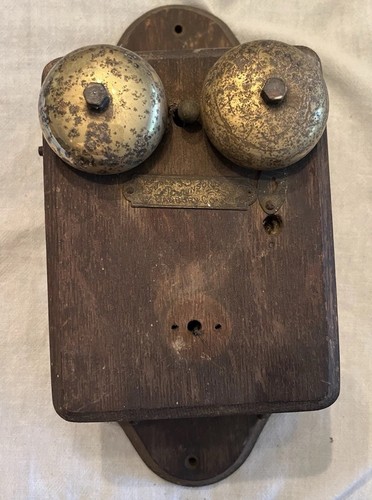 Antique Telephone Russell Tomlinson Electric Company Danbury Oak Phone ...