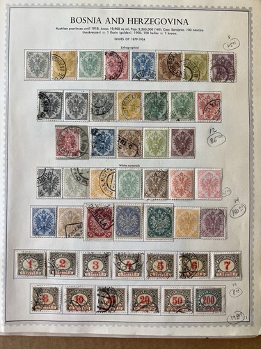 Bosnia Herzegovina Stamp Collection 1879–1918 on Album Pages | eBay UK