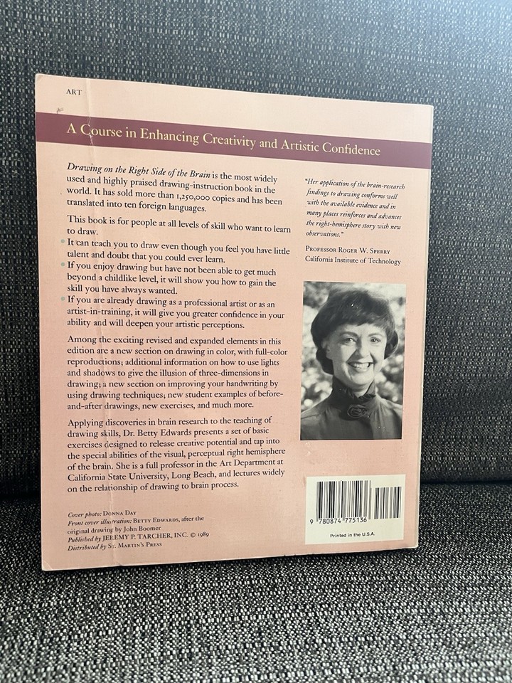 Drawing On the Right Side of the Brain by Betty Edwards (1989, Trade ...