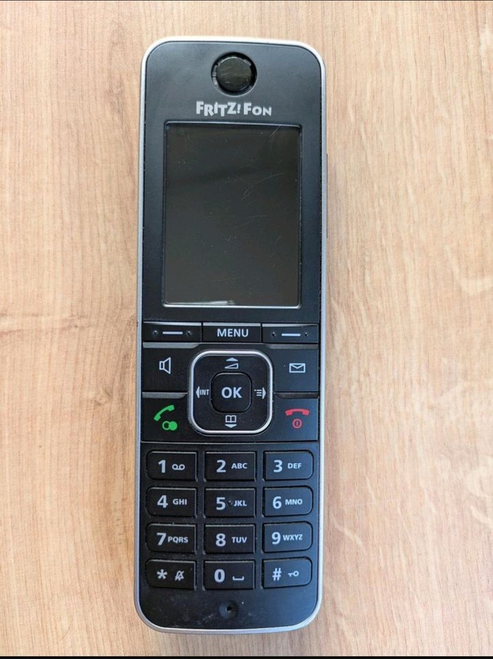 AVM-FRITZ!Fon C6 ☎ Schwarz mit Akku, Ladestation, Netzteil ...