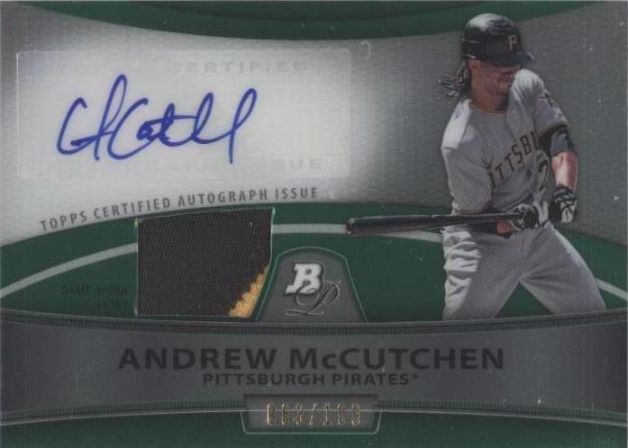 2010 Bowman Platinum - Autographed Relic Refractor Andrew McCutchen # ...