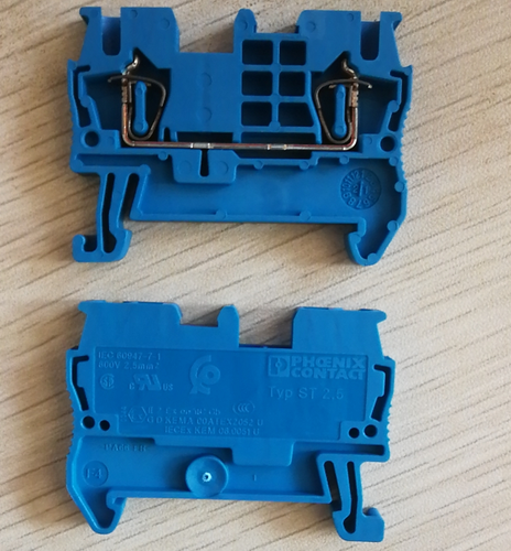 10 pcs Phoenix Contact ST2.5BU straight-through terminal block 3031225 ...