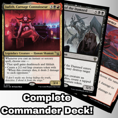 MTG Commander EDH Deck Judith, Carnage Connoisseur 100 Magic Cards ...