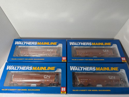 HO Scale Walthers Mainline Cylindrical Hopper 4X Grain Car CN Canadian ...