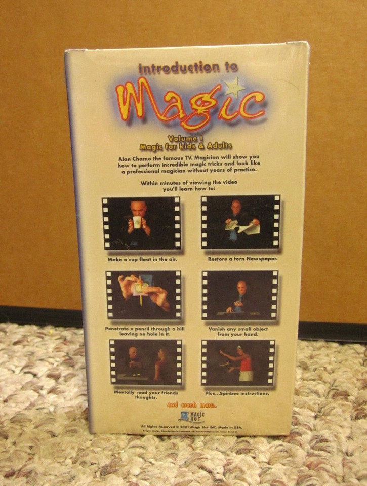ALAN CHAMO Introduction to Magic VHS Latin magician Univision NEW Lente ...