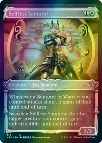 Selfless Samurai SHOWCASE FOIL, Kamigawa: Neon Dynasty, NM/M | eBay