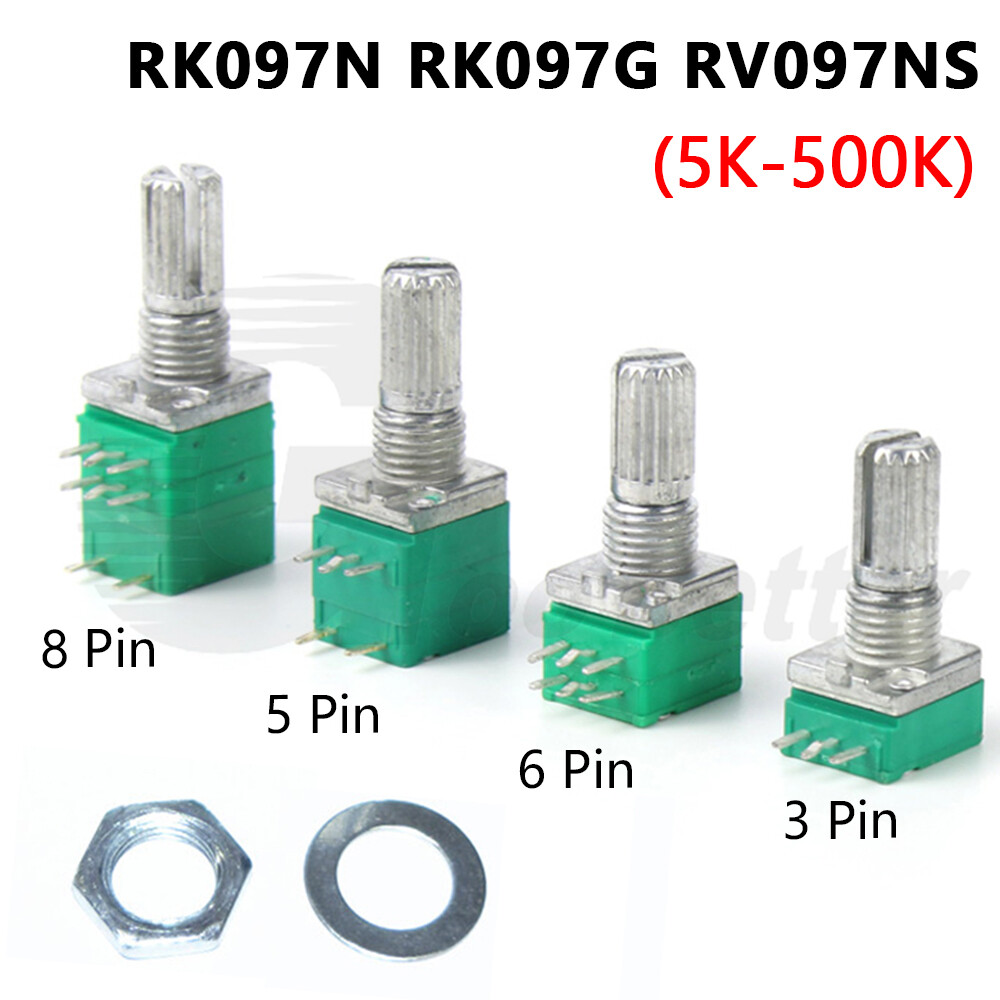 RK097N RK097G RV097NS Potentiometer 5/10/20/50/100/500K Audio Mono ...